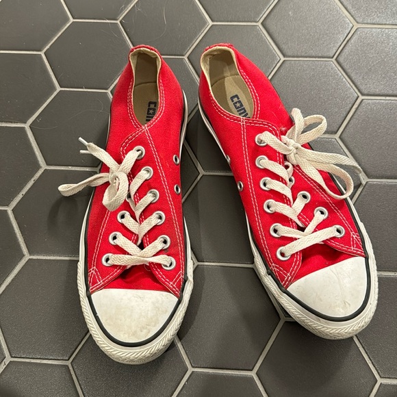Converse | Shoes | Red Converse Chuck Taylors | Poshmark